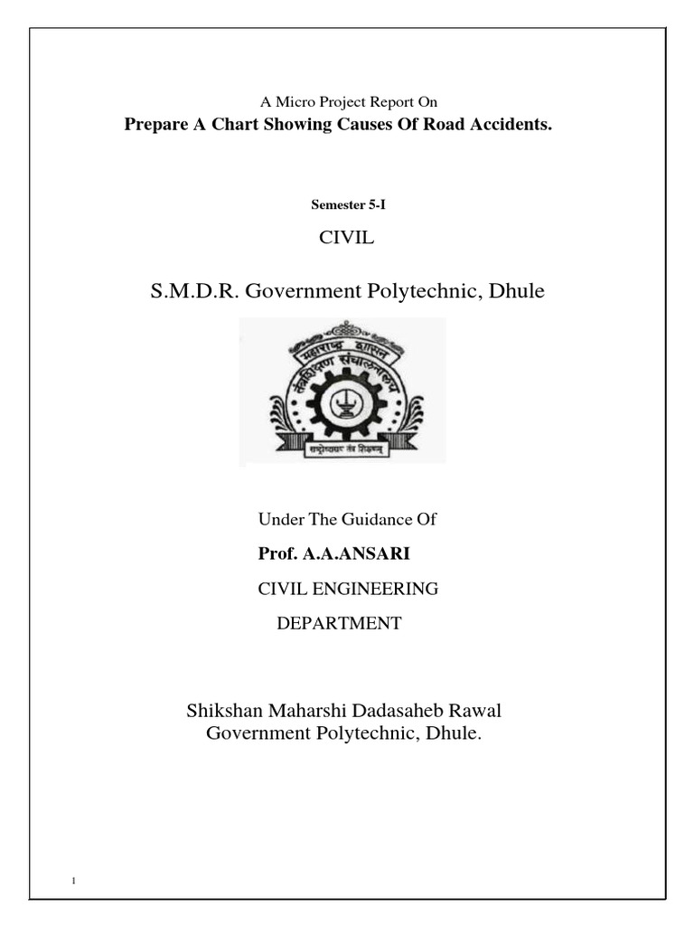Dhiraj Micro Project On TEN | PDF | Traffic Collision | Traffic