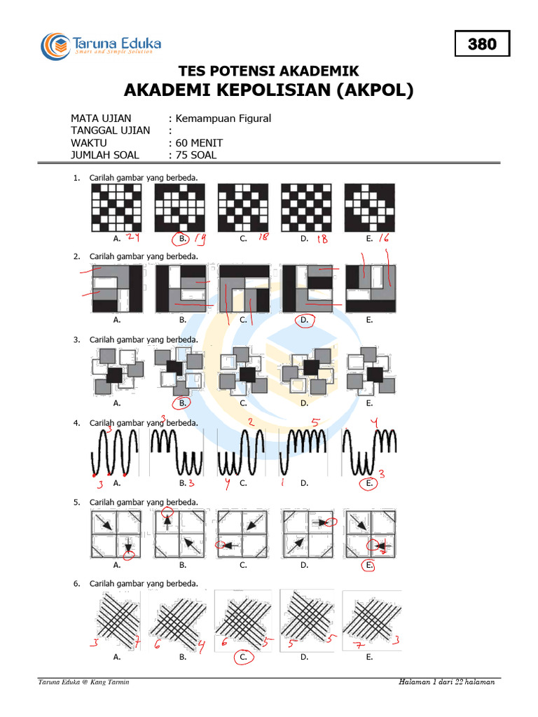 Soal Tes Kemampuan Figural AKPOL | PDF