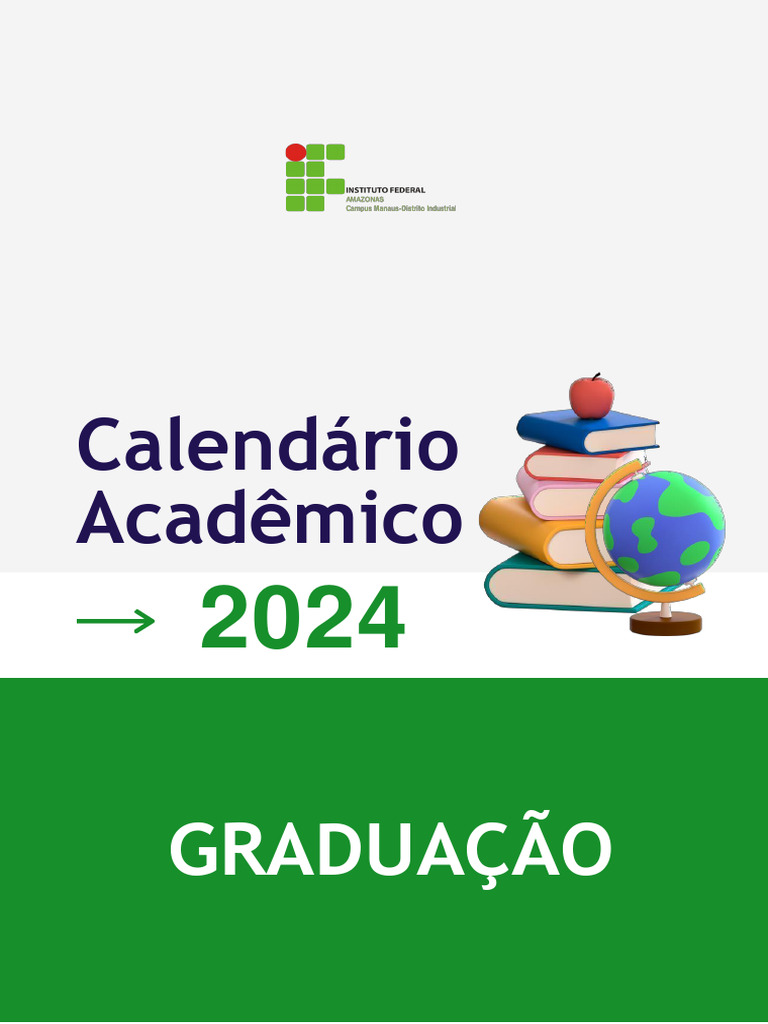 Calendário Acadêmico 2024 - Graduação | PDF | Pedagogia | Brasil