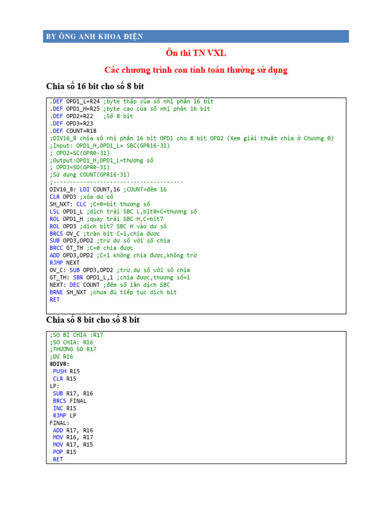 Ôn Thi TN VXL | PDF
