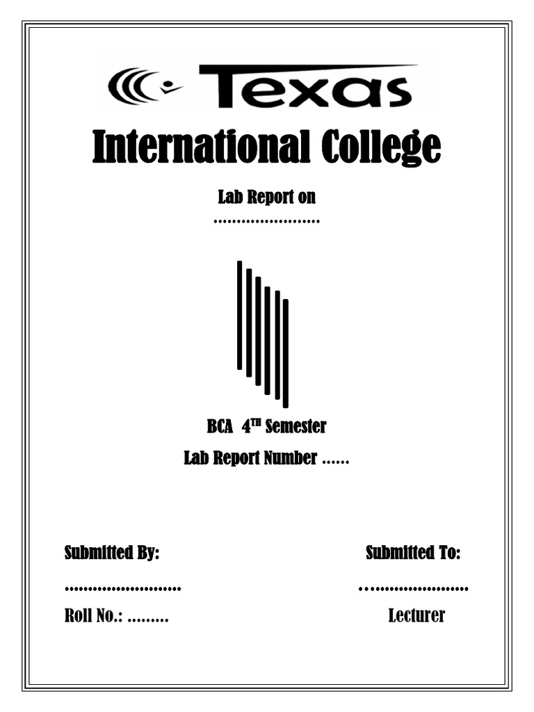 BCA 4th Sem Lab Report | PDF