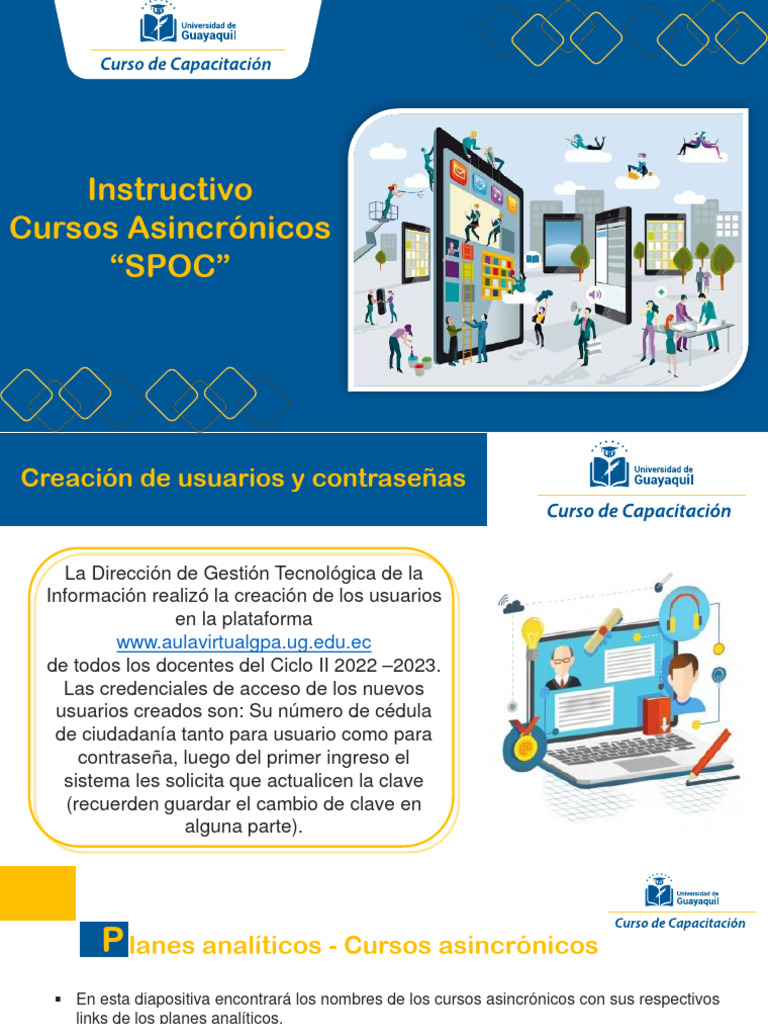Instructivo Cursos Asincrónicos Spoc | PDF | Moodle | Informática
