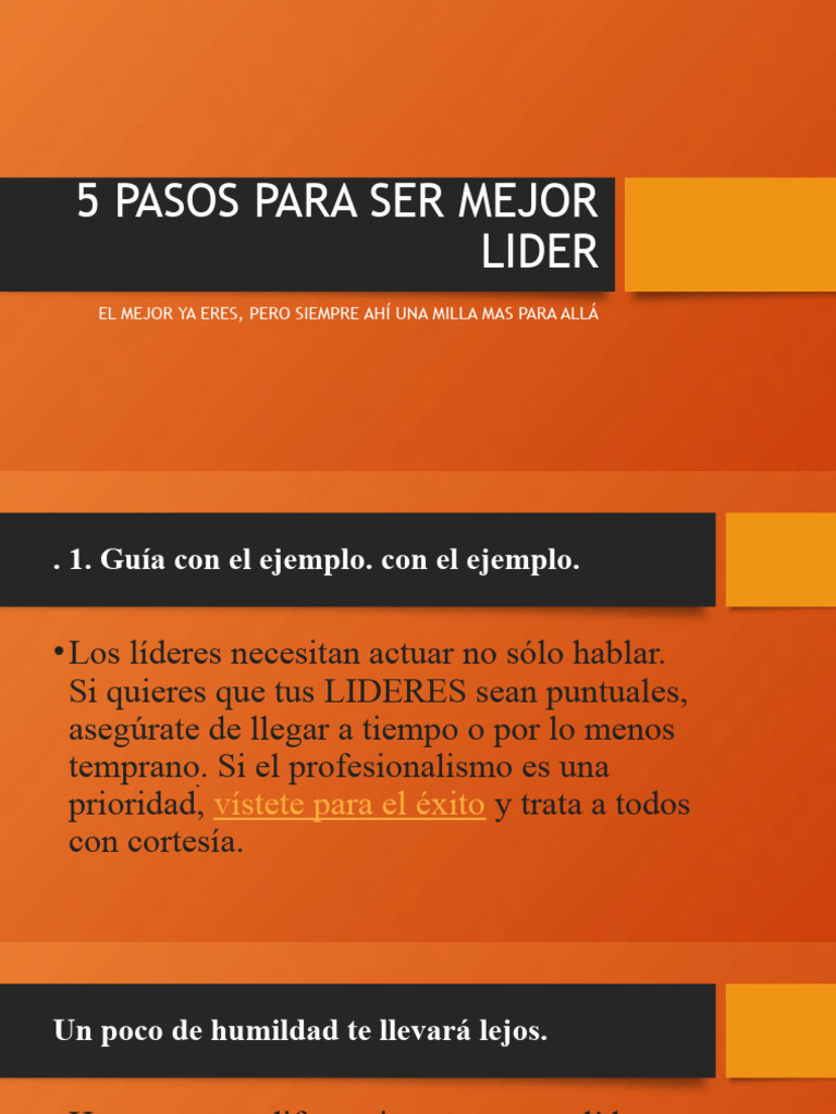 5 Pasos para Ser Lider | PDF