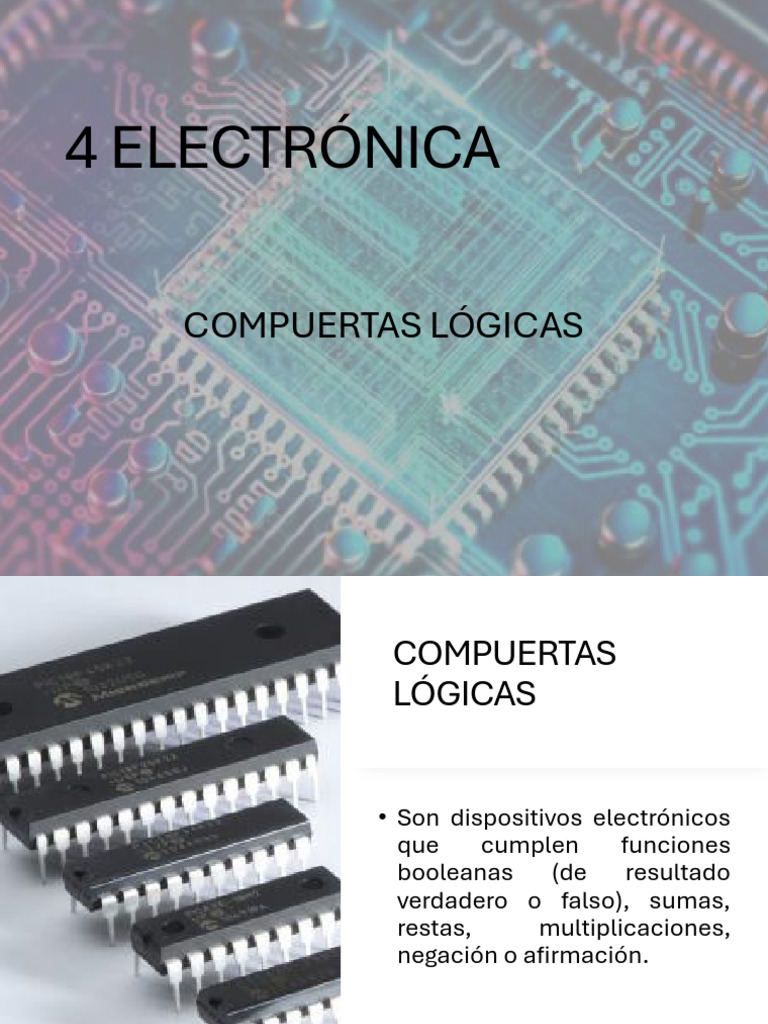 Compuertas Lógicas: Funcionamiento y Tipos | PDF | Puerta lógica ...