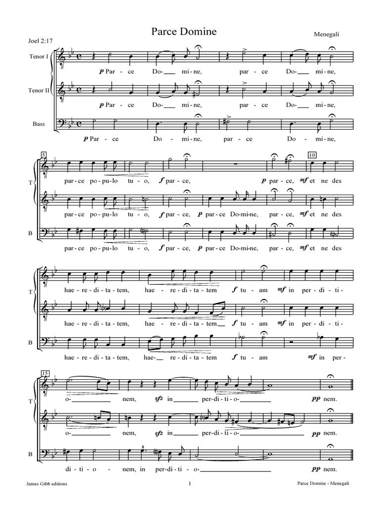 Parce Domine Menegali | PDF