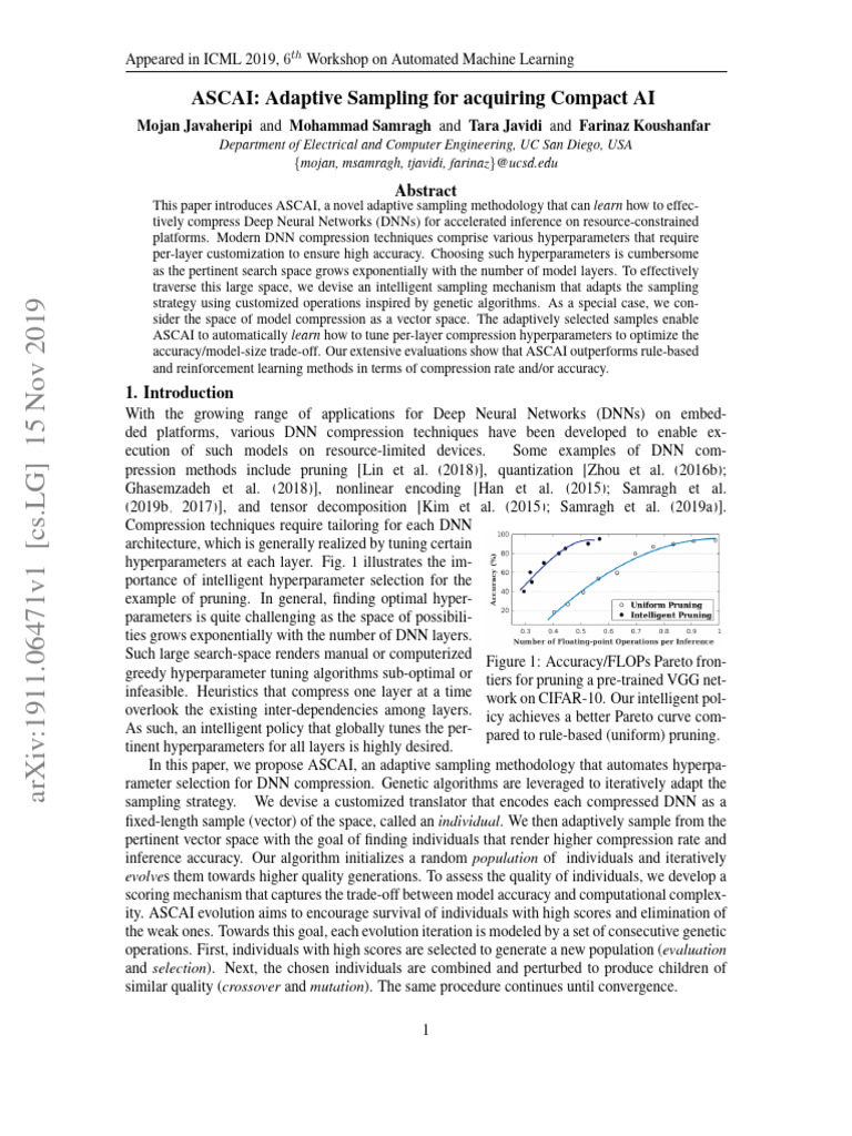ASCAI - Adaptive Sampling For Acquiring Compact AI | PDF | Deep ... ASCAI - Adaptive Sampling For Acquiring Compact AI | PDF | Deep ...