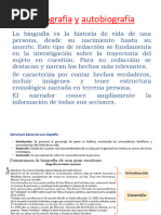 Estructura y partes de una biografía | PDF | Biografía | Narrativa