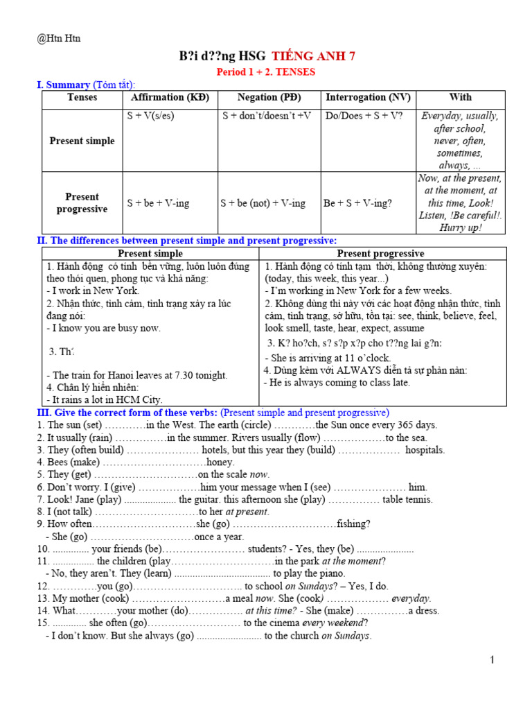Tài liệu BD HSG Tiếng Anh 7 | PDF | Libraries