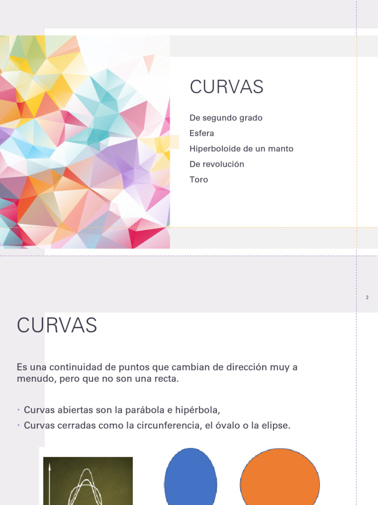 CURVAS | PDF | Curva | Elipse
