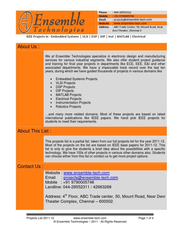 Final Year Projects List - PLC and SCADA | PDF | Scada | Programmable ...