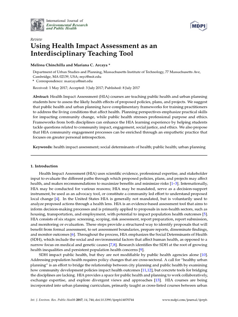 Health Impact Assessment in Education | PDF | Empathy | Reflective Practice