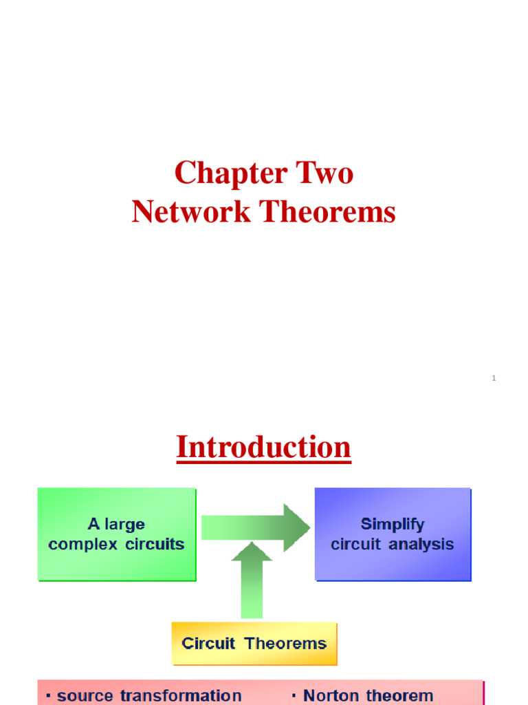 Chapter Two, Network Theorem | PDF | Electrical Network | Computer Engineering
