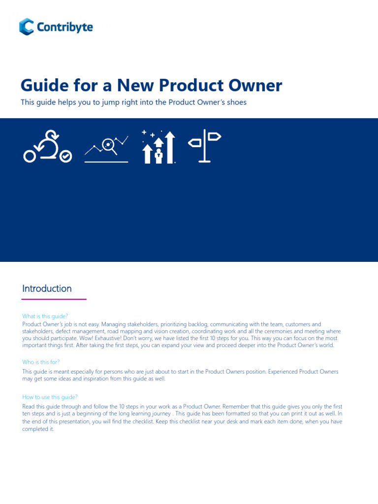 New Product Owner's Essential Guide | PDF | Scrum (Software Development ...