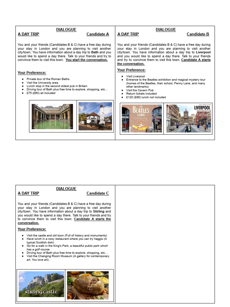 Dialogue A Day Trip | PDF