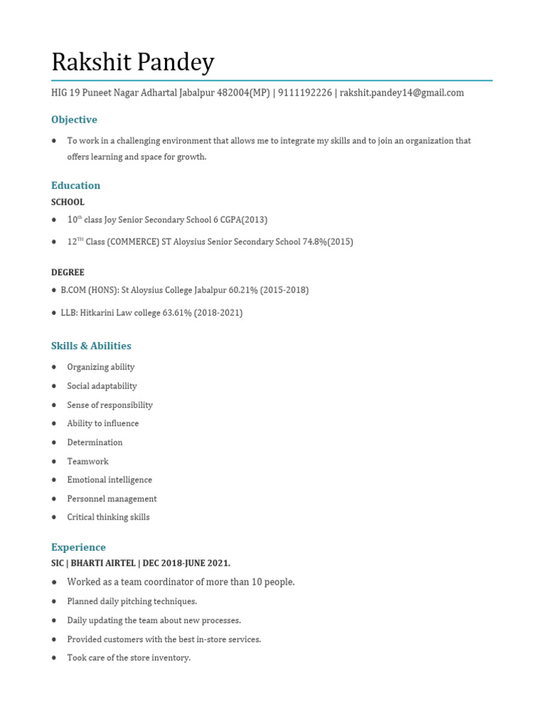 Rakshit Pandey Resume-1 | PDF