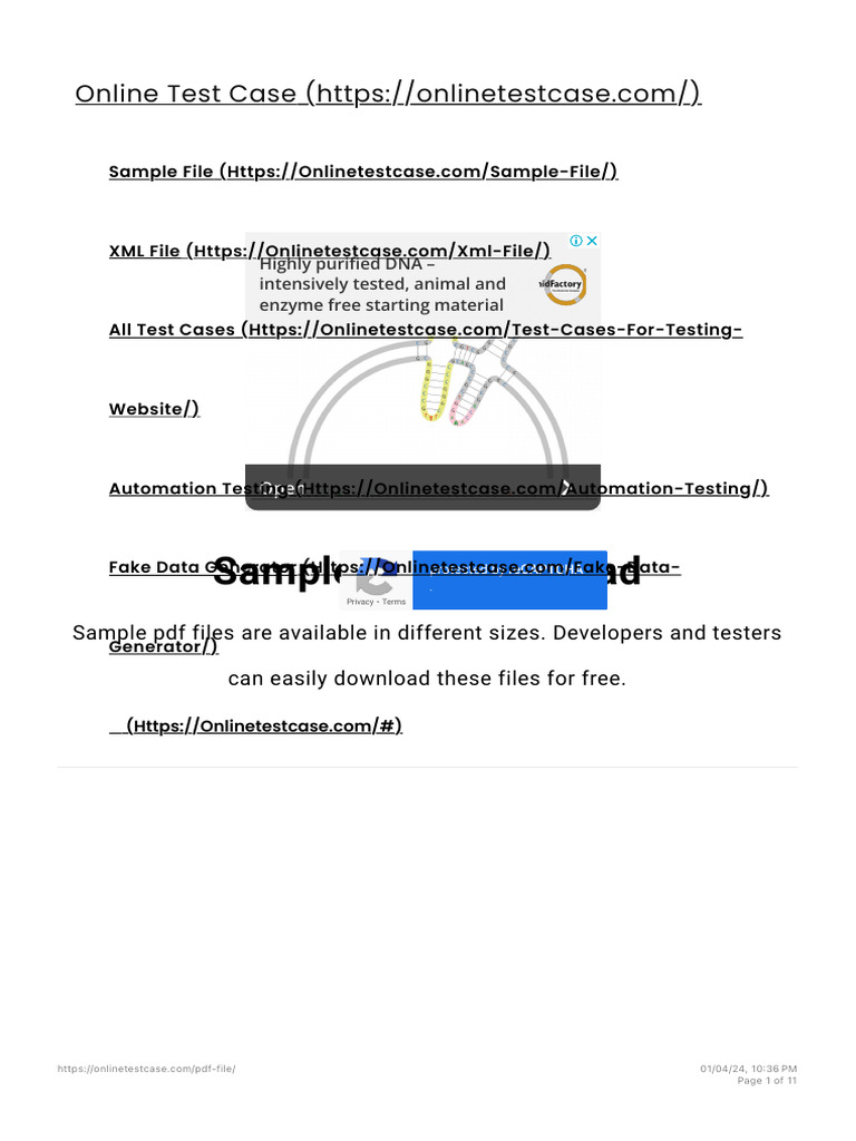 Sample PDF Download - Download Sample PDF Files For Testing. | PDF