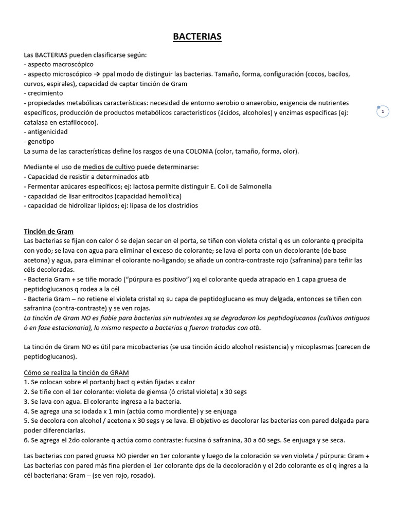 Resumen Final Micro 1 | PDF | Bacteriófago | Las bacterias