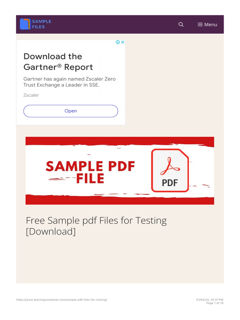 Free Sample PDF Files For Testing (Download) - Learning Container | PDF Free Sample PDF Files For Testing (Download) - Learning Container | PDF