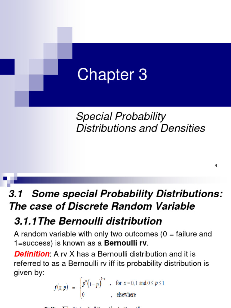 3 Special Probability Distributions and Densities Copy 1 | PDF | Normal Distribution ...