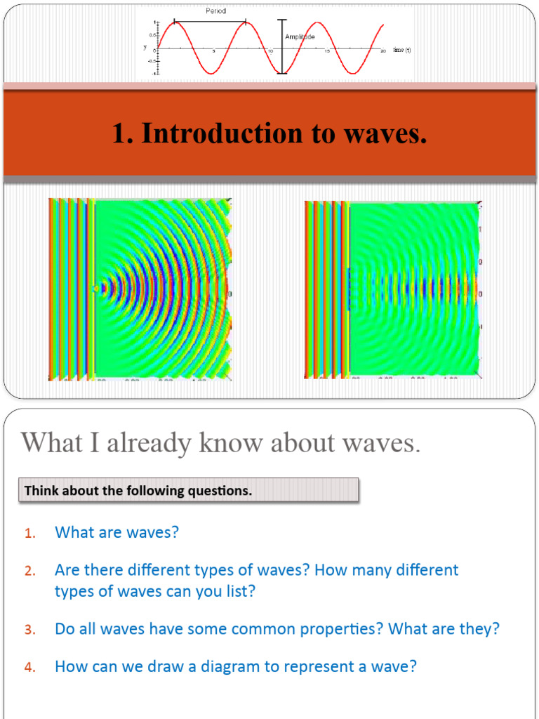 1 Introduction To Waves | PDF | Waves | Frequency
