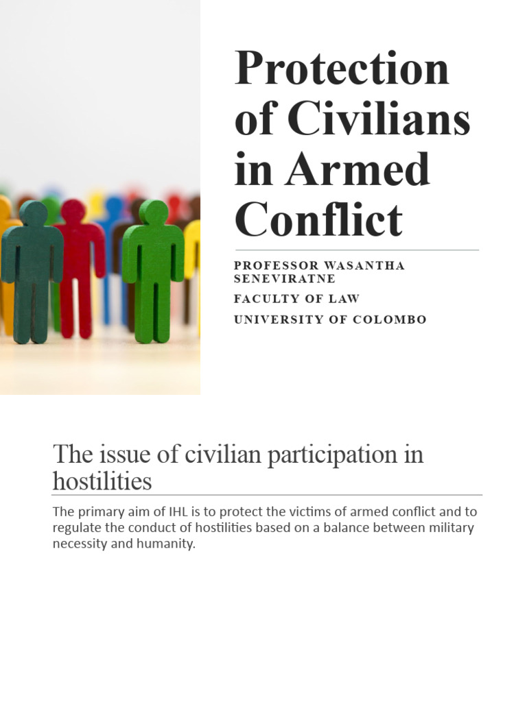 Civilian Protection in Armed Conflict | PDF | Israeli Occupied ...