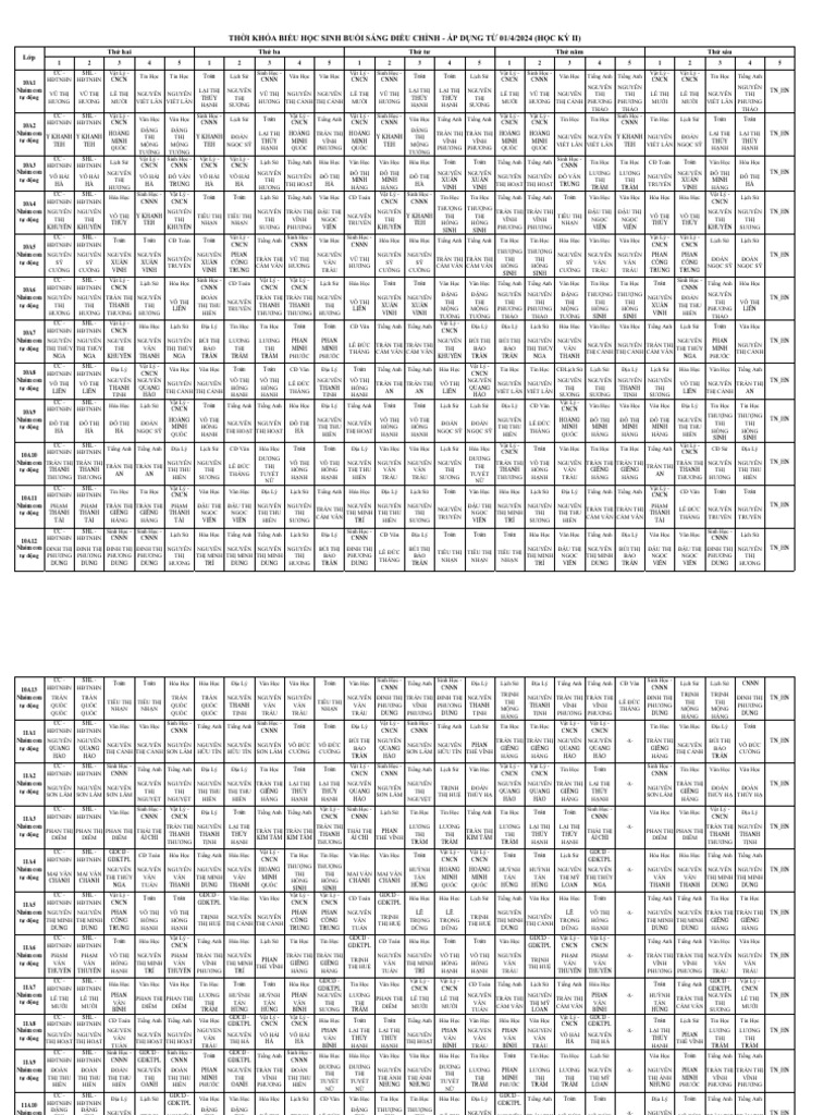 TKB HS SANG HKII.2023 2024 Ap Dung 01 4 2024 | PDF