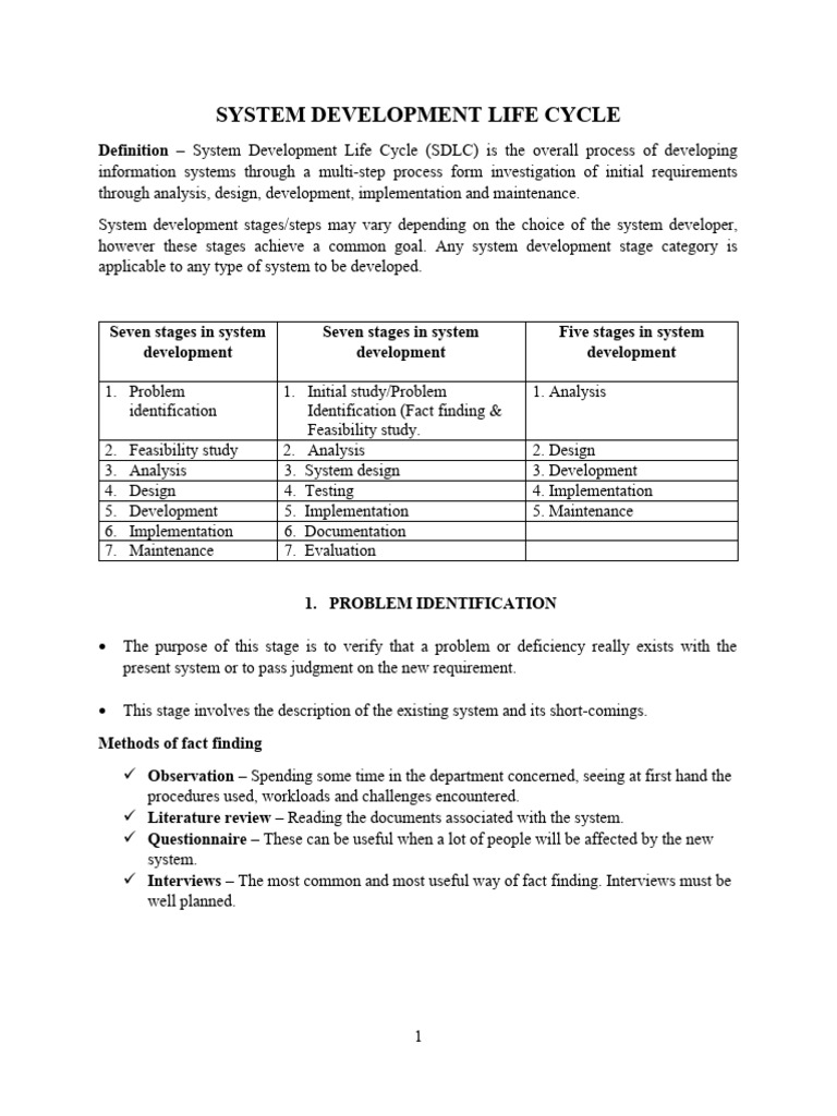 System Development Life Cycle | PDF | Systems Engineering | Information Technology