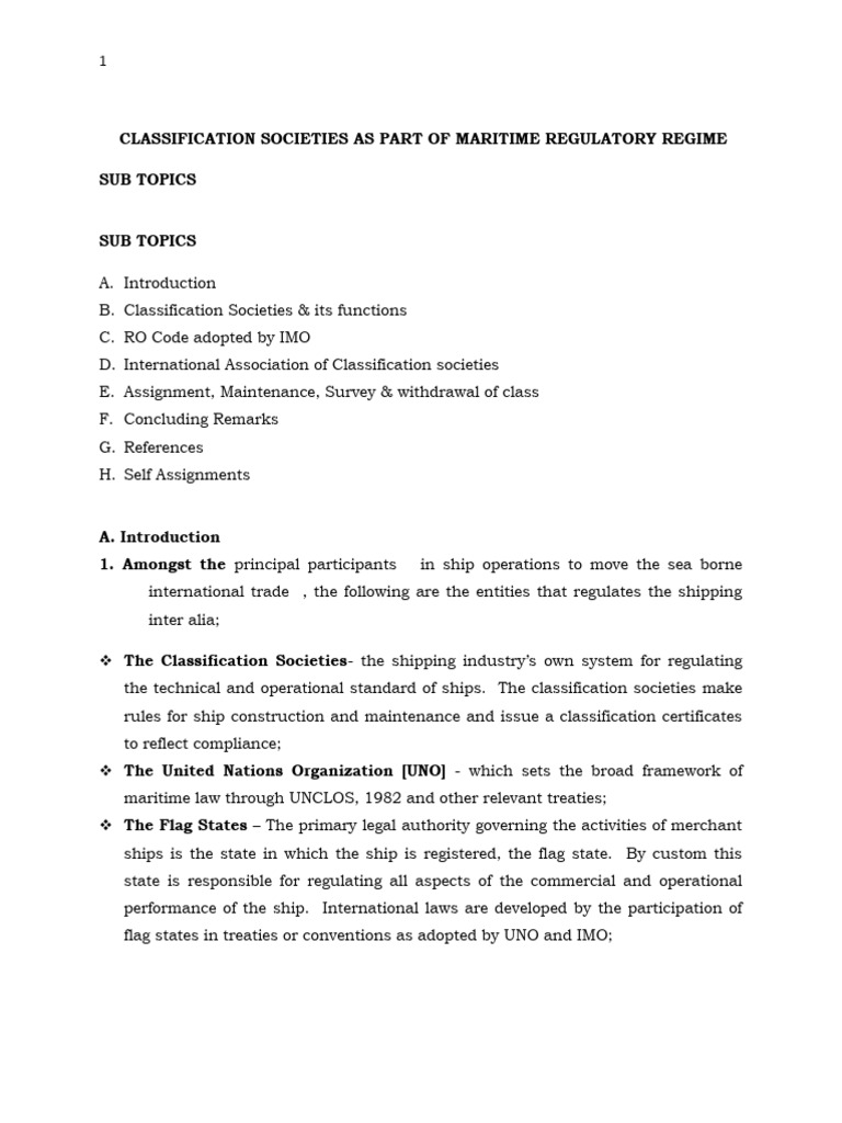 2019 Class &RO ASM | PDF | Shipping | Water Transport