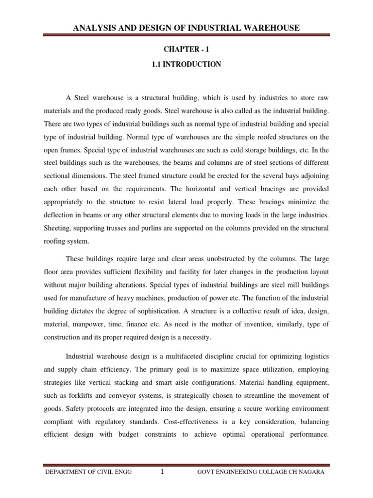 Warehouse Report | PDF | Beam (Structure) | Warehouse