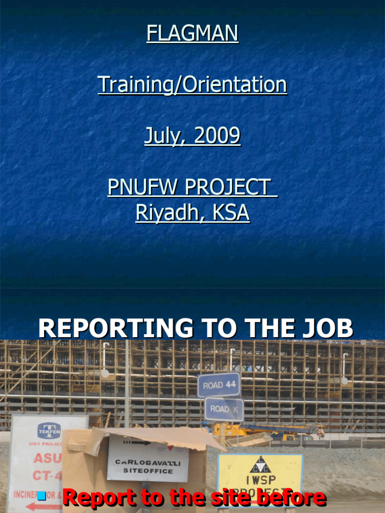 Flagman Training | PDF | Traffic | Land Transport