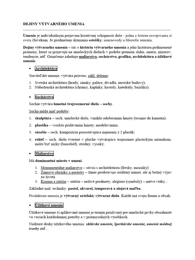 Dejiny Vytvarneho Umenia | PDF