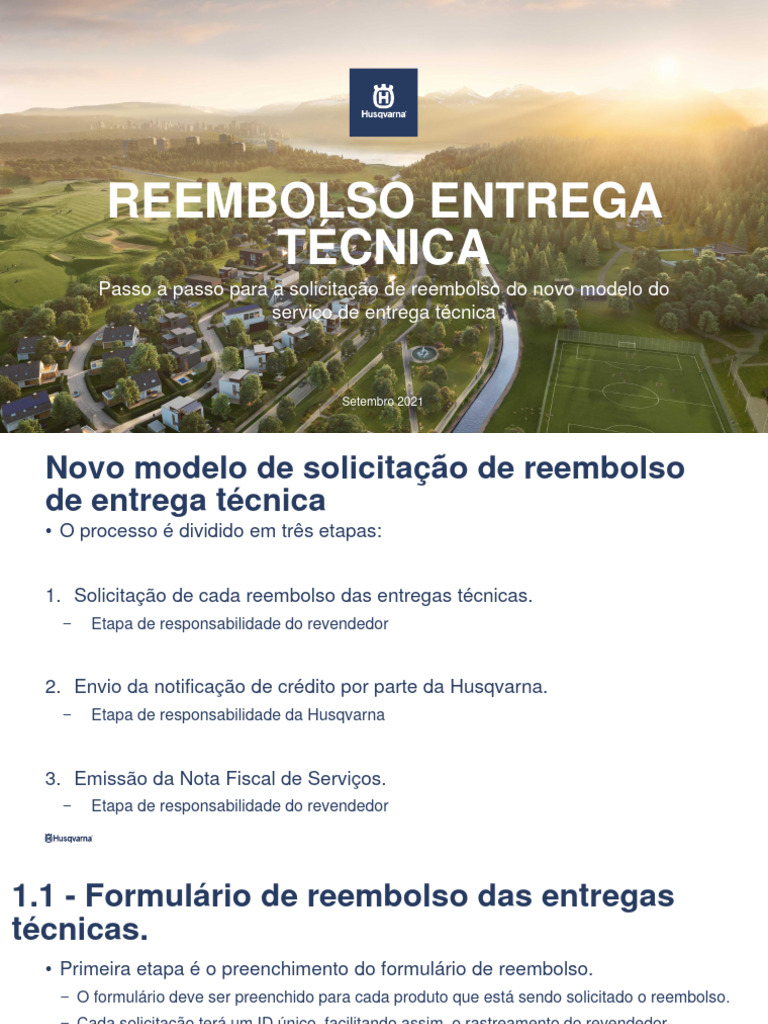 Passo A Passo - Novo Modelo Reembolso Entrega Técnica | PDF
