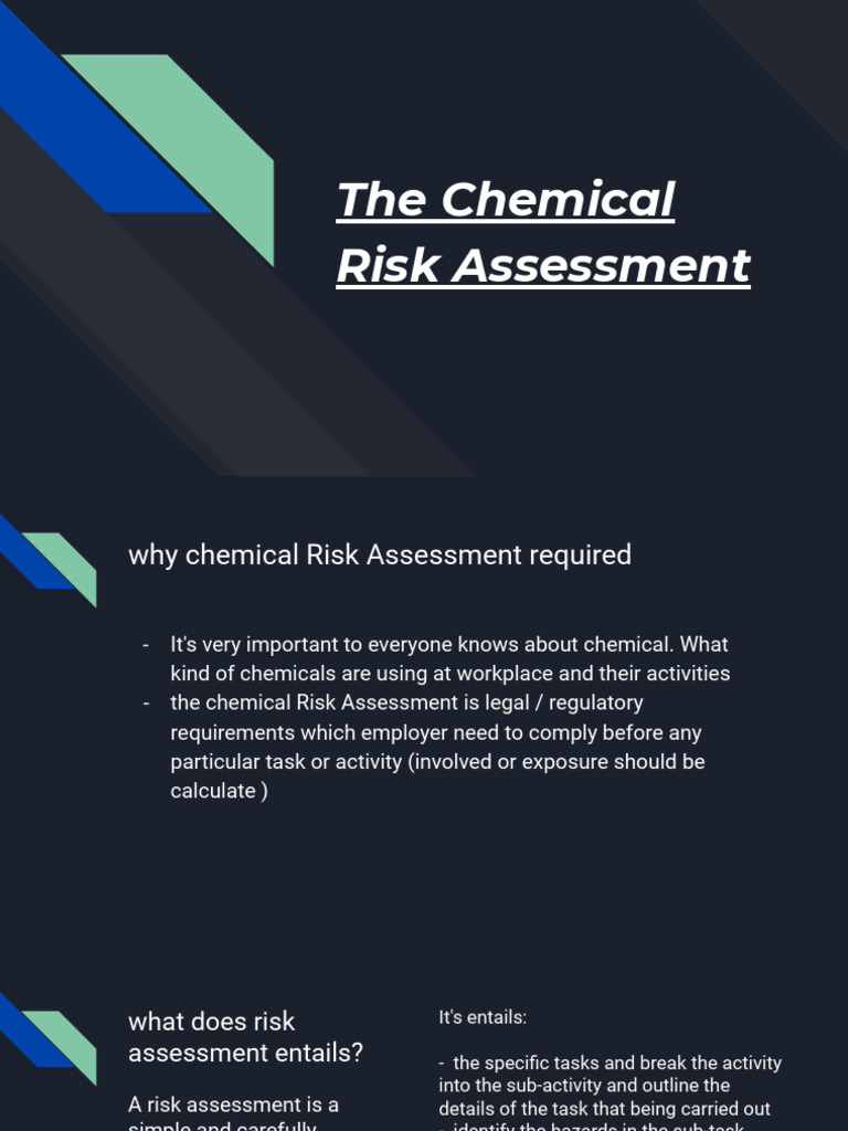 Ra For Chmical Risk Assessed | PDF | Risk | Risk Assessment