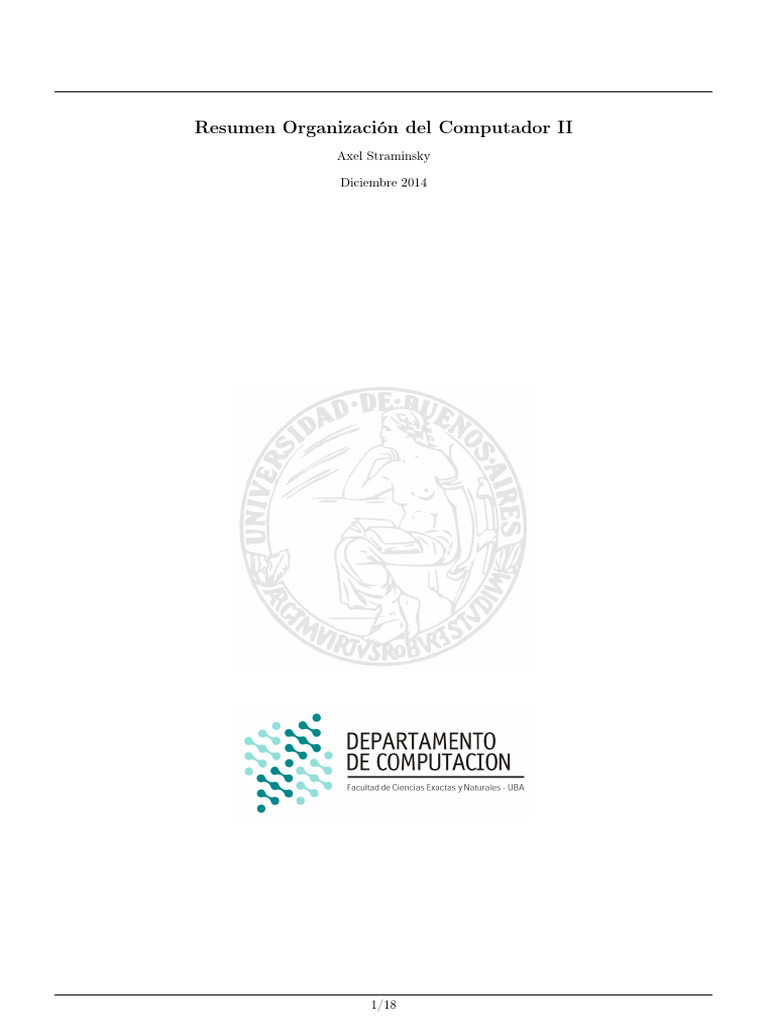 Resumen Orga 2 - Straminsky | PDF | Caché (Computación) | Poco
