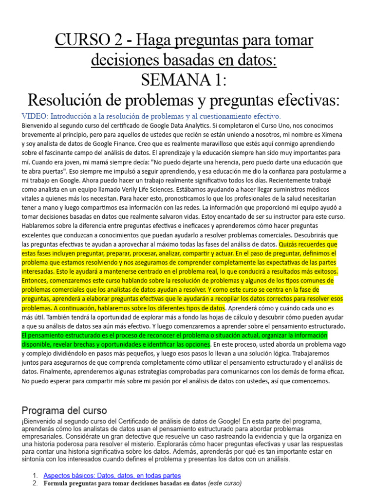 Curso 2 Analisis de Datos | PDF | Pensamiento | Business