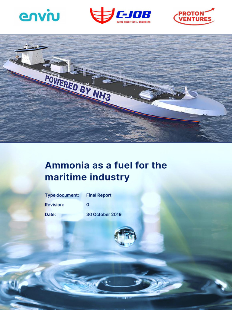 Ammonia As A Fuel For The Maritime Industry Short | PDF | Fuel Cell | Ammonia
