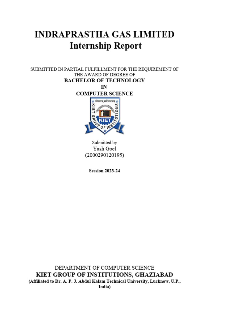 YashGoel Internship Report | PDF | Machine Learning | Databases