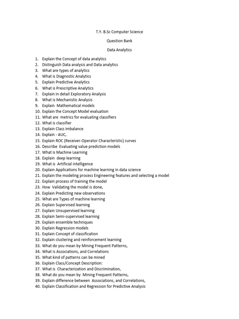 QB Da | PDF | Analytics | Machine Learning