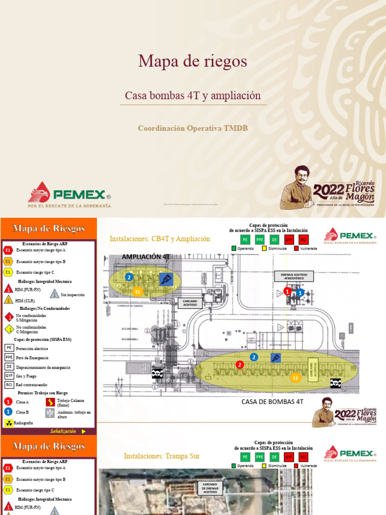 Mapa de Riesgos CB4T, SM-800AB, Zona de Disparo, y Trampa Sur ...