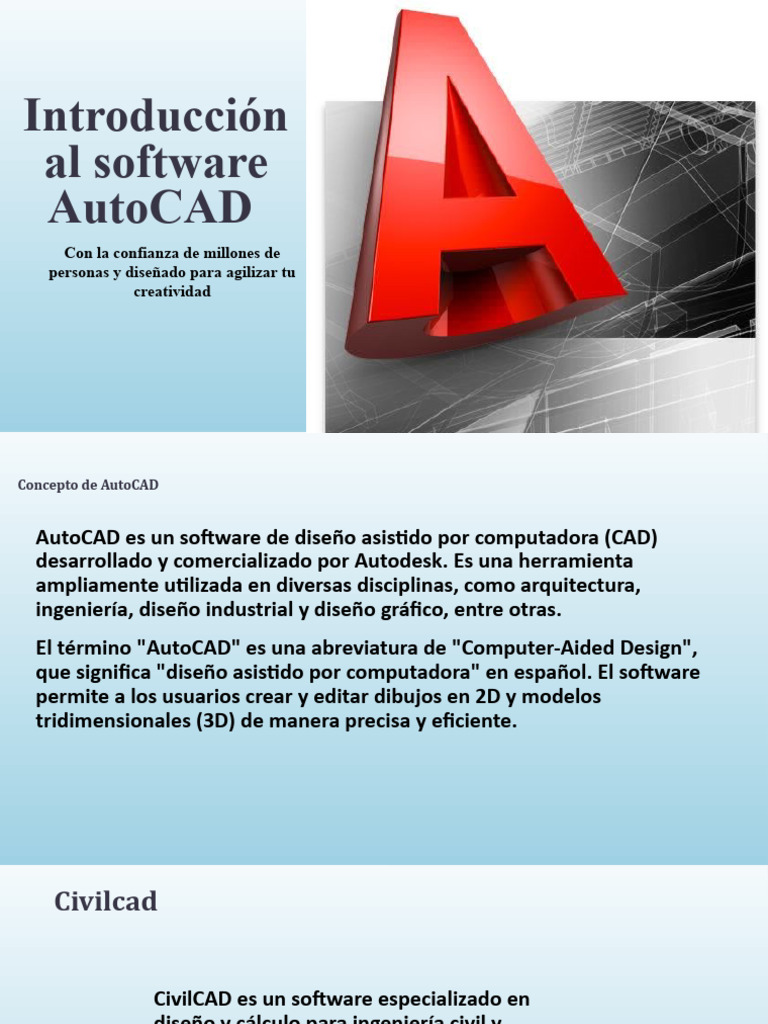 Definición y Usos de AutoCAD | PDF | Cad automático | Diseño