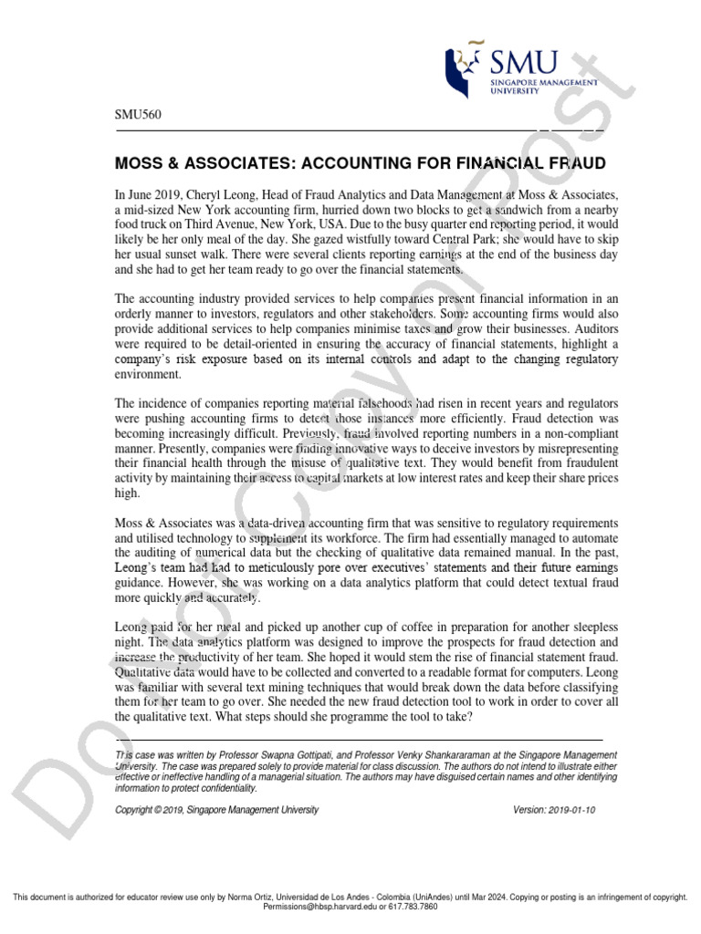 Accounting Financial Fraud Text Analysis Case | PDF | Financial ...