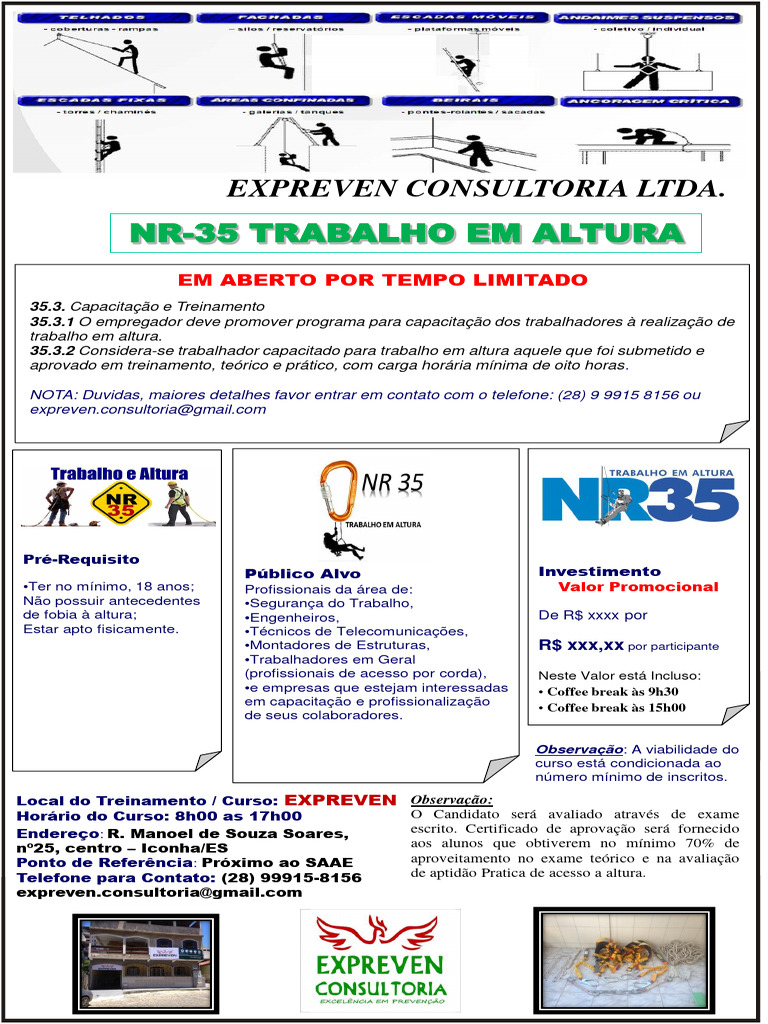 01 - Folder para Cursos NR35 | PDF