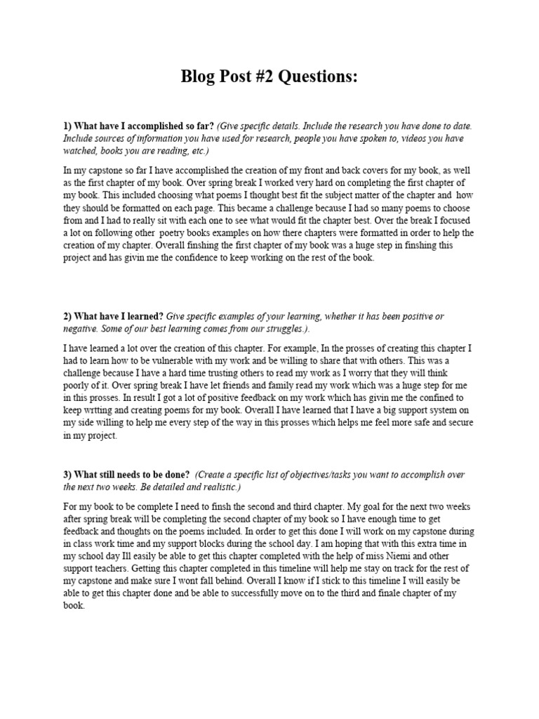 CLC 12 - Blog Post 2 Questions | PDF | Human Communication