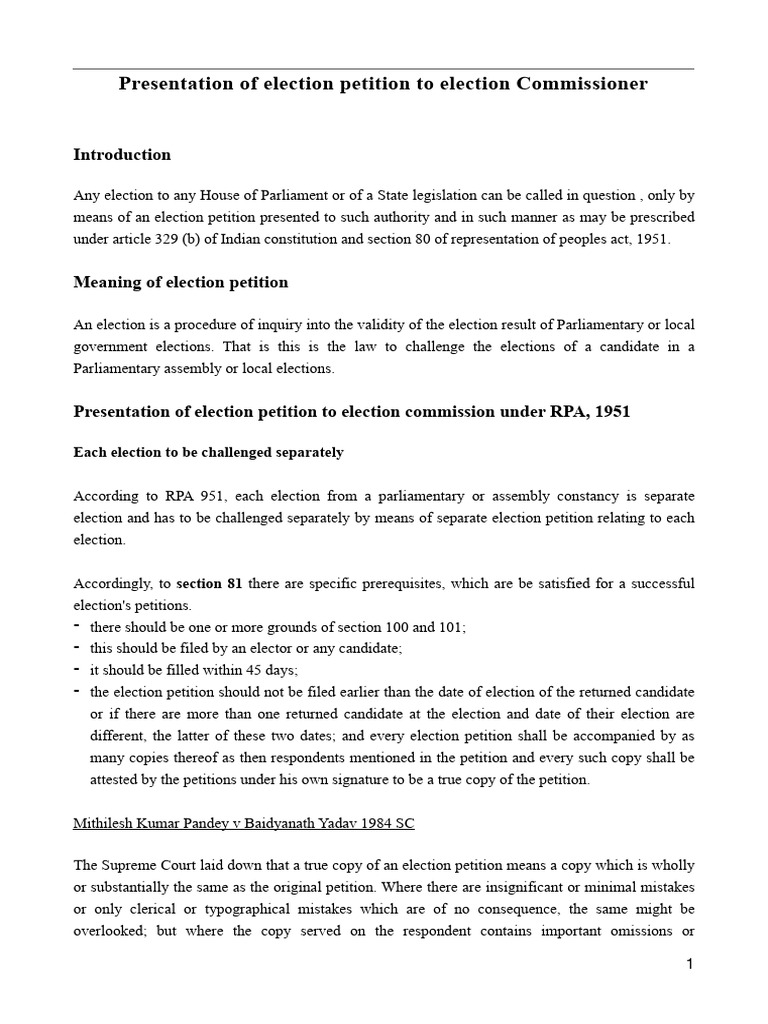 Election Dispute | PDF | Judge | Trials