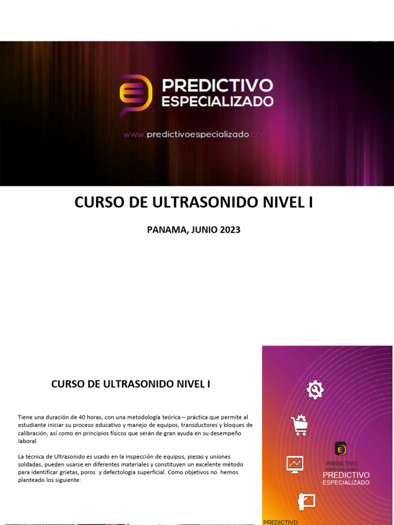 Curso Básico de Ultrasonido Industrial | PDF | Ultrasonido | Corriente ...