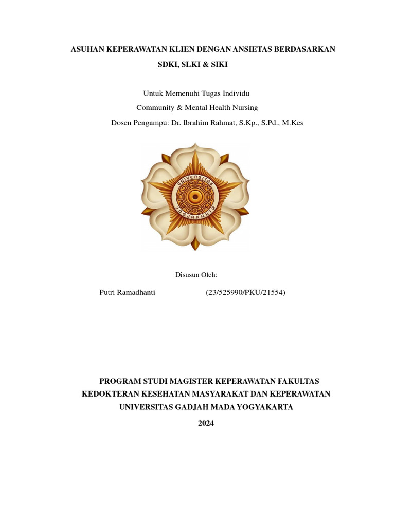 Asuhan Keperawatan Ansietas SDKI | PDF