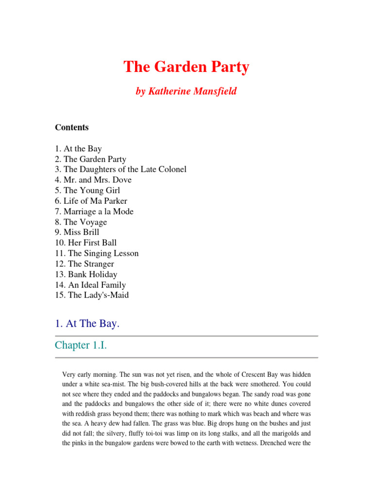 The Garden Party | PDF