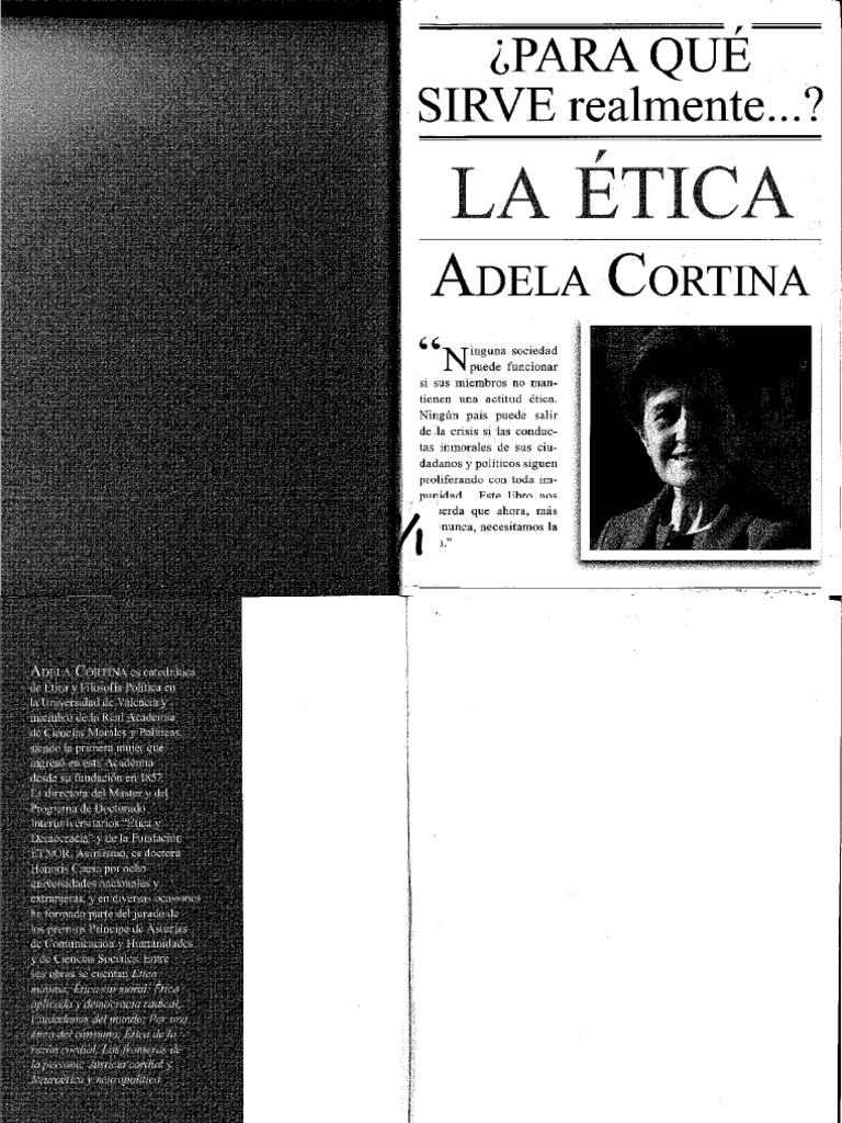 Adela Cortina Para Que Sirve Realmente La Etica Pdf
