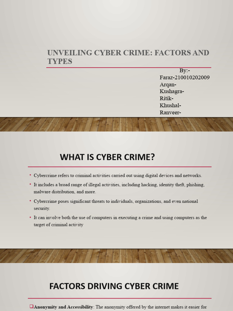 Cyber Crime Presentation | PDF | Cybercrime | Security