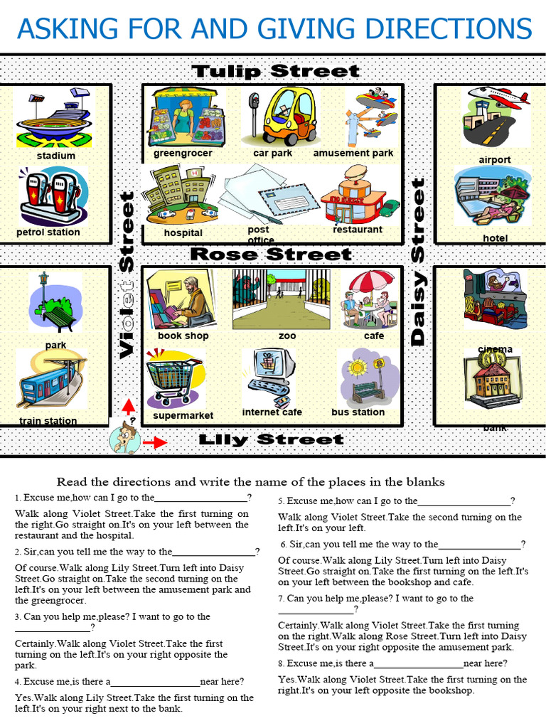 Diections Class Activity | PDF